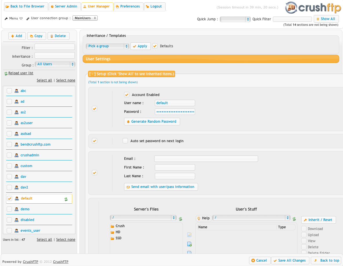 Crush10wiki: User Manager